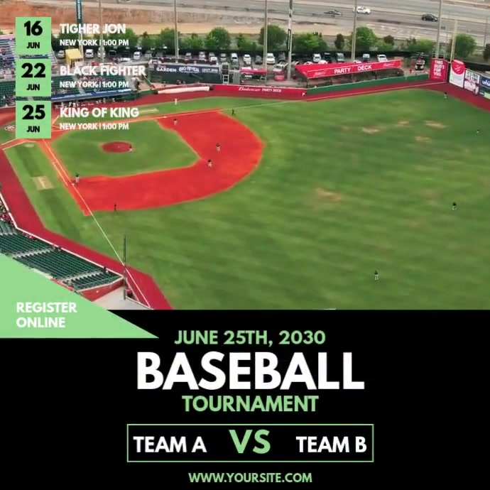 Plantilla de Vídeo de Béisbol.r | PosterMyWall