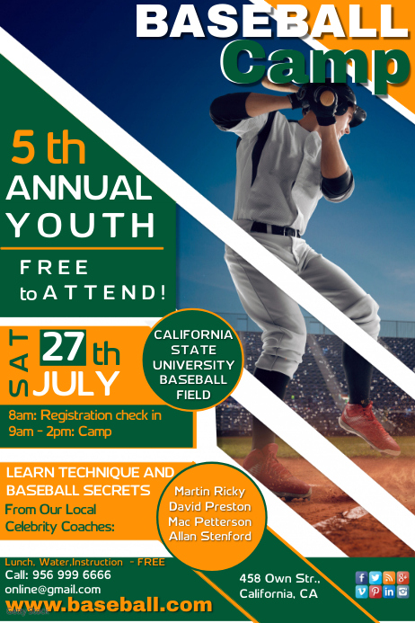 baseball3 Template | PosterMyWall