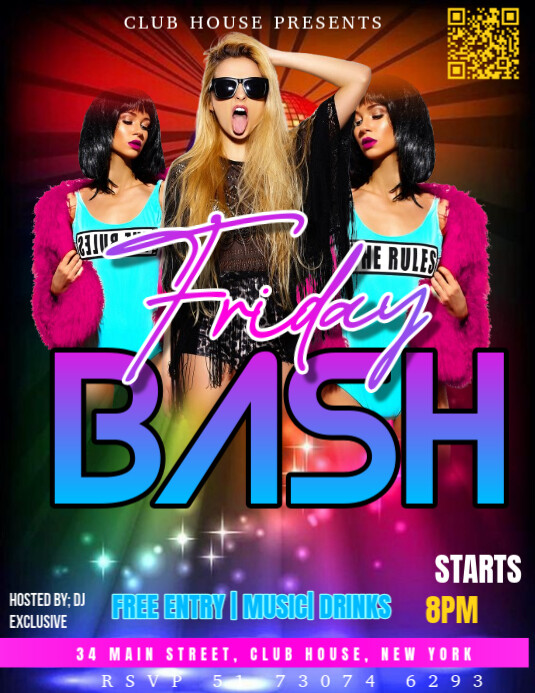 Bash night party Template | PosterMyWall