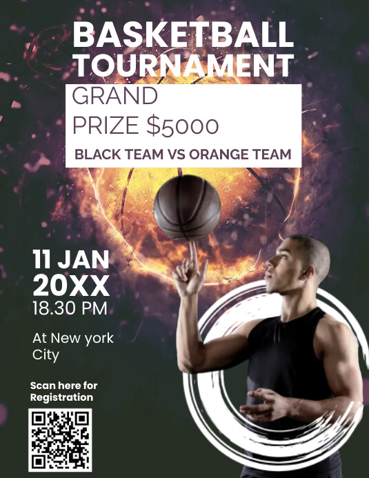 Copy of Basket Ball Flyer Template | PosterMyWall