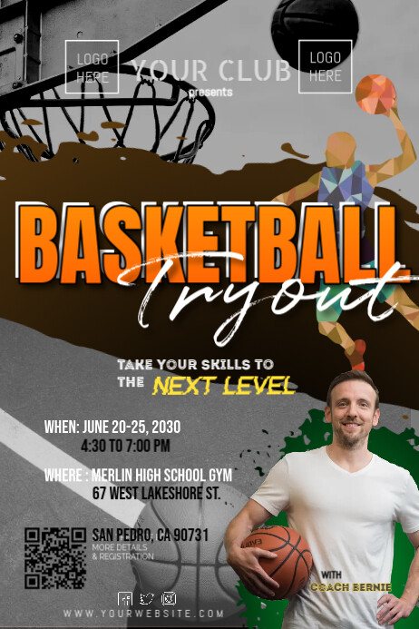 basketball a4 Template | PosterMyWall