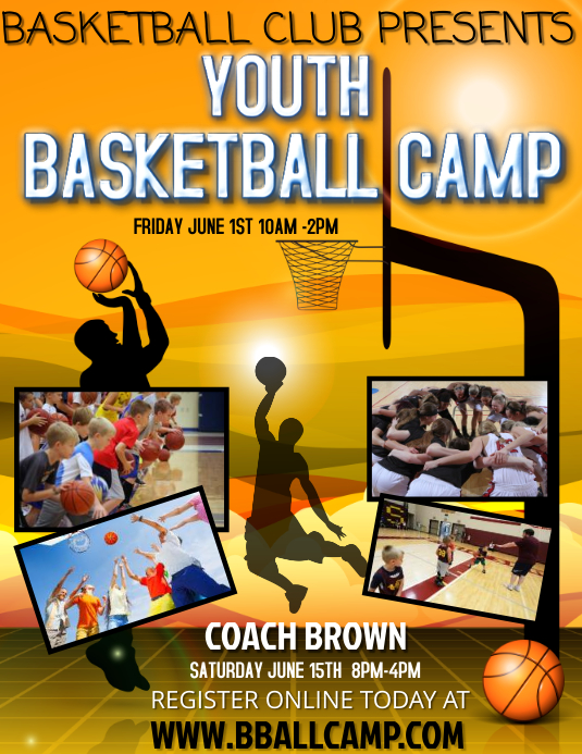 BASKETBALL CAMP Template | PosterMyWall