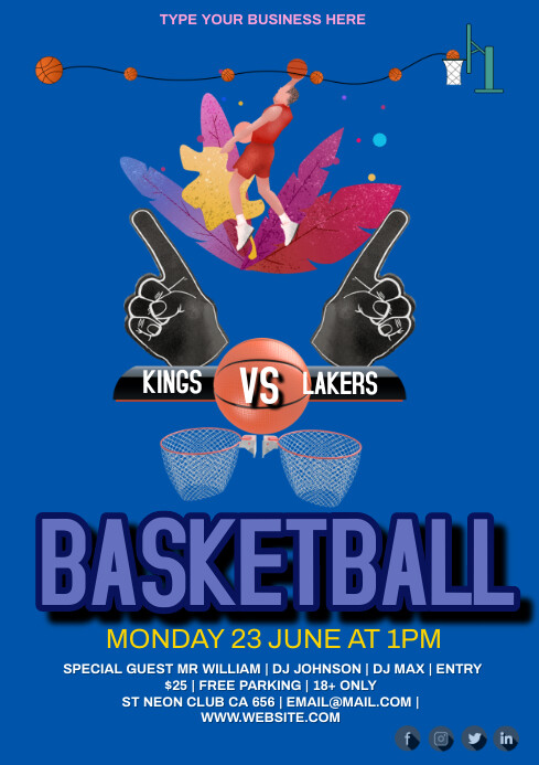 Basketball Competition flyer Template | PosterMyWall