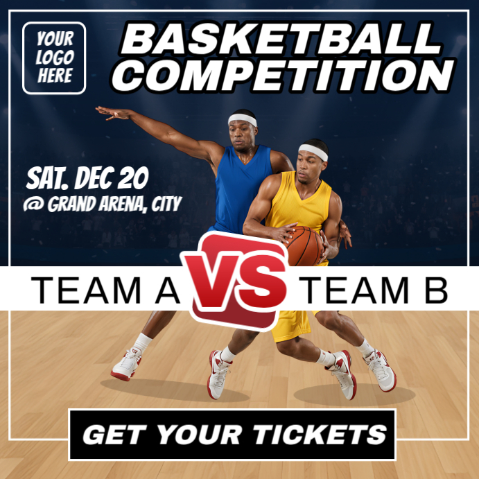 Basketball Competition Instagram Post Editable Template | PosterMyWall