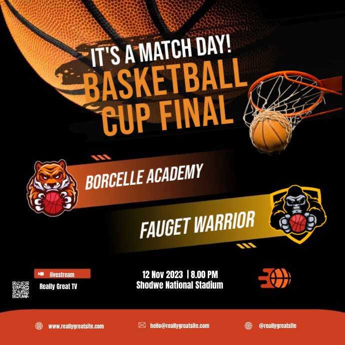 Copy of BASKETBALL CUP FINAL INSTAGRAM POST | PosterMyWall