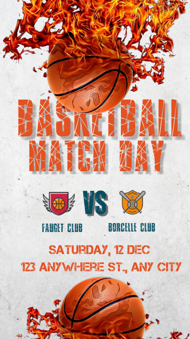 Basketball day match Template | PosterMyWall