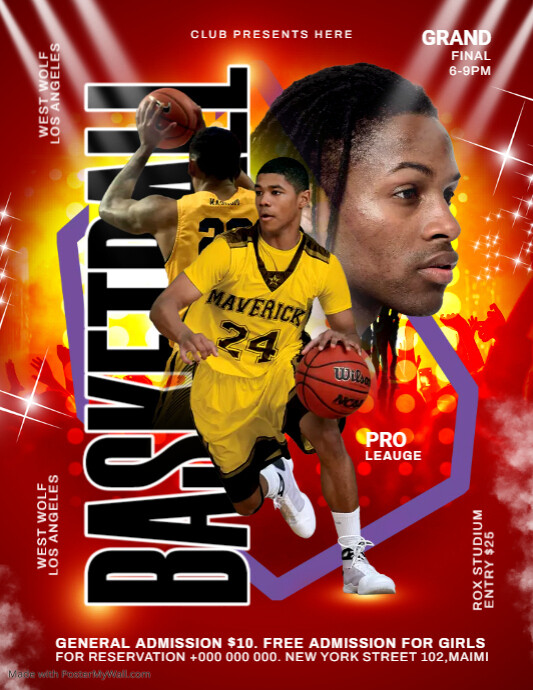 BASKETBALL Template | PosterMyWall