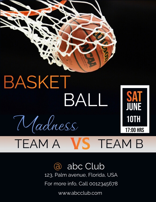 Basketball Template | PosterMyWall