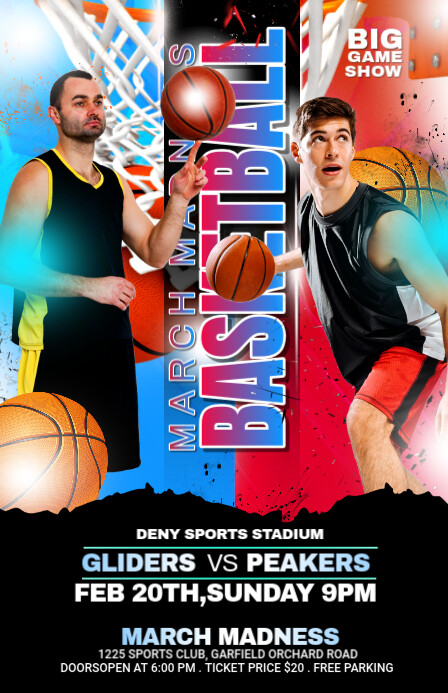 BASKETBALL Template | PosterMyWall