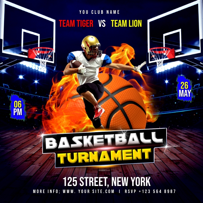 BASKETBALL Template | PosterMyWall