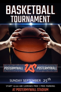 Basketball Tryouts Flyer Template | PosterMyWall