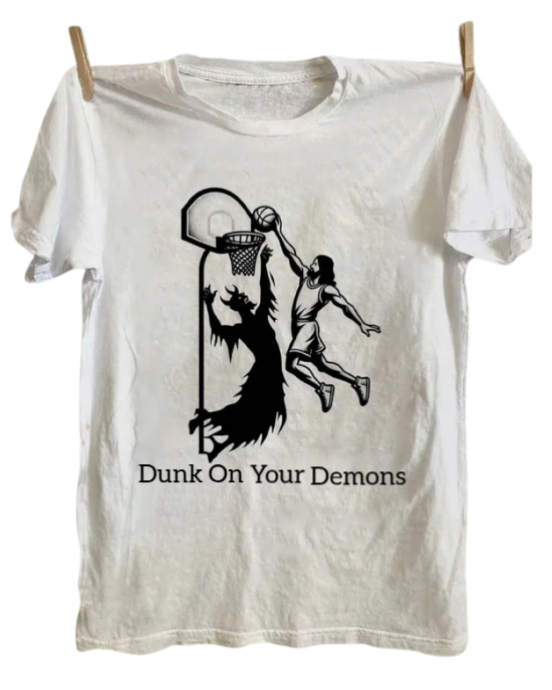 Basketball Dunk Shirt – Player Dunking Over Monster | Fearless Sports ...