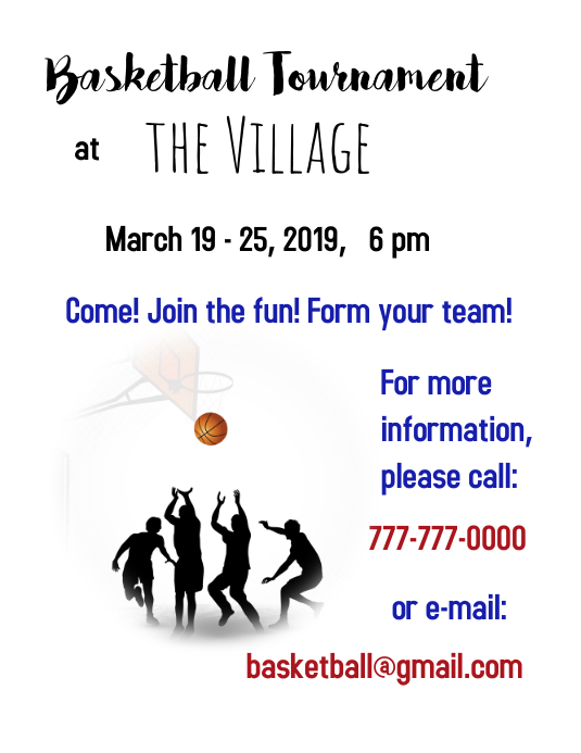 Basketball event Template | PosterMyWall