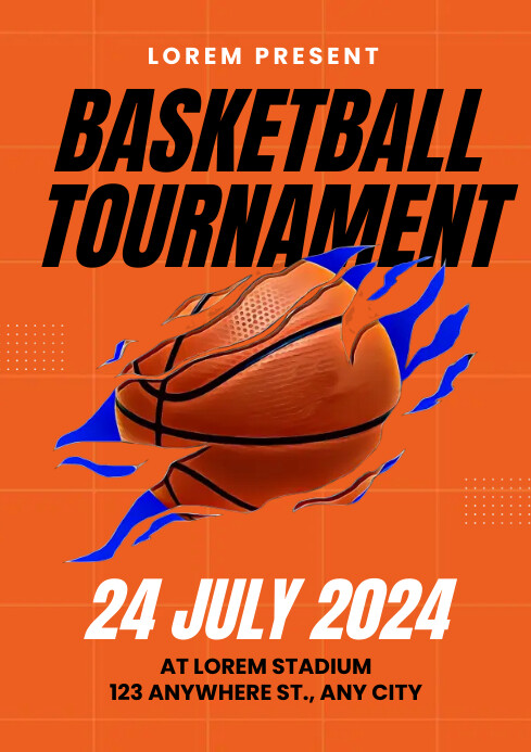 Basketball Event Tournament Template | PosterMyWall