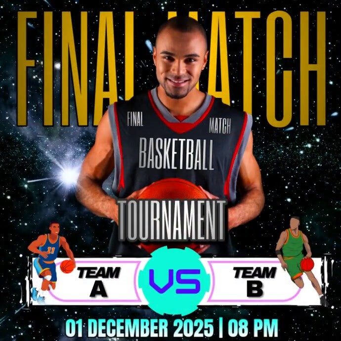 Plantilla de Basketball Final Match | PosterMyWall