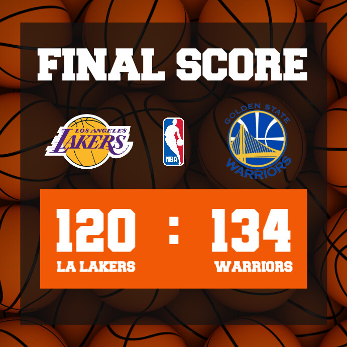 Copy of Basketball Final Score Design Templates | PosterMyWall