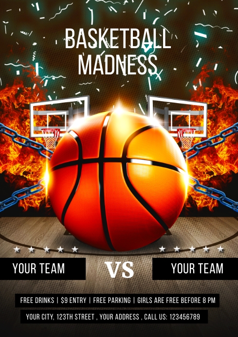 BASKETBALL FLAYER TEMPLATE | PosterMyWall