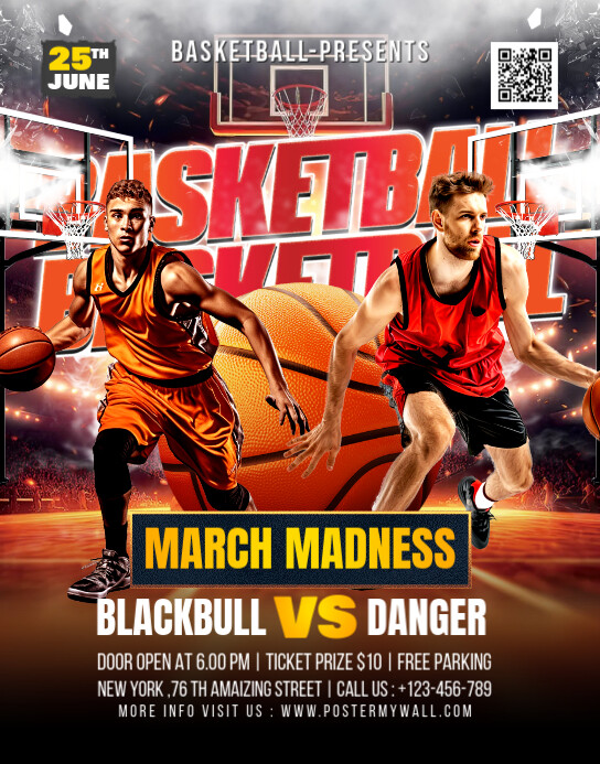 Plantilla de basketball flyer | PosterMyWall