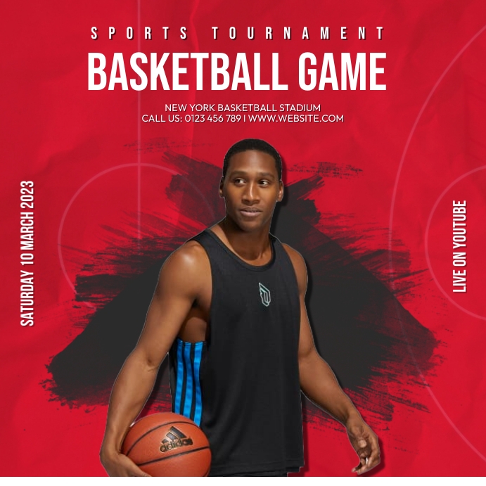 Basketball Game Ad Template | PosterMyWall