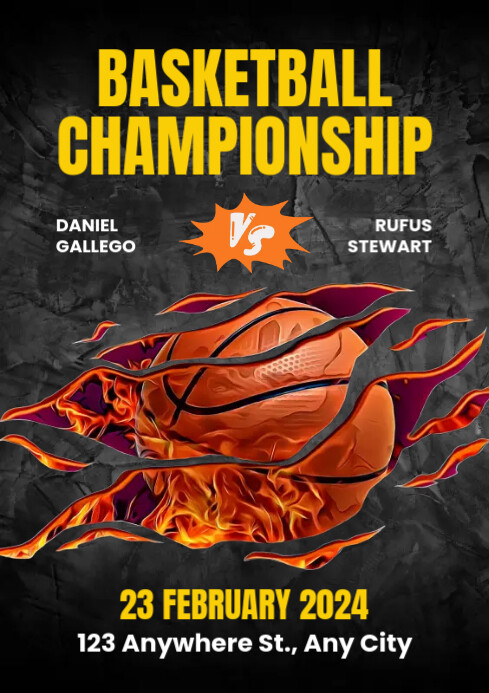 Plantilla de Basketball Game Championship | PosterMyWall