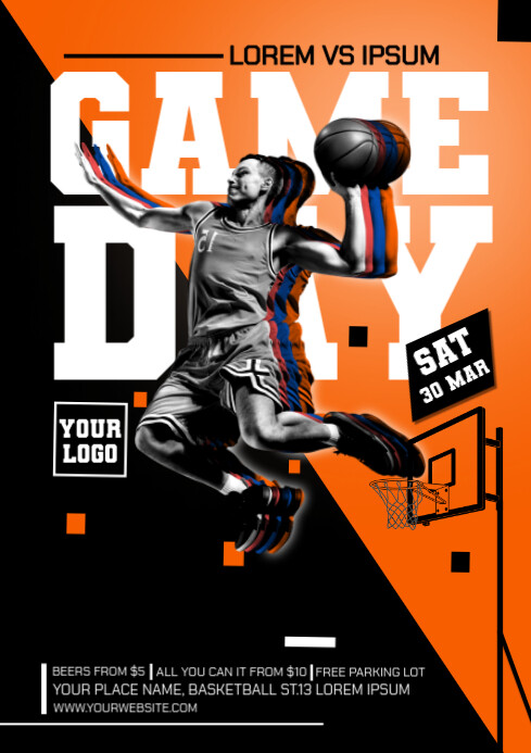 Basketball Game Day Flyer Template | PosterMyWall