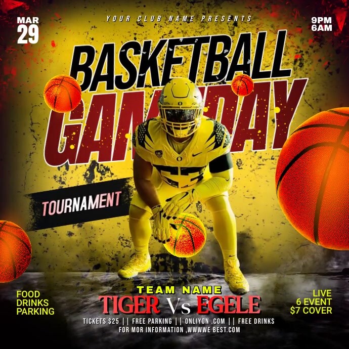 Copia de Basketball game day poster | PosterMyWall