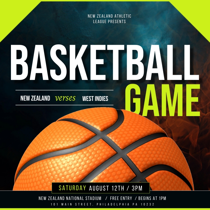 Basketball Game Template | PosterMyWall