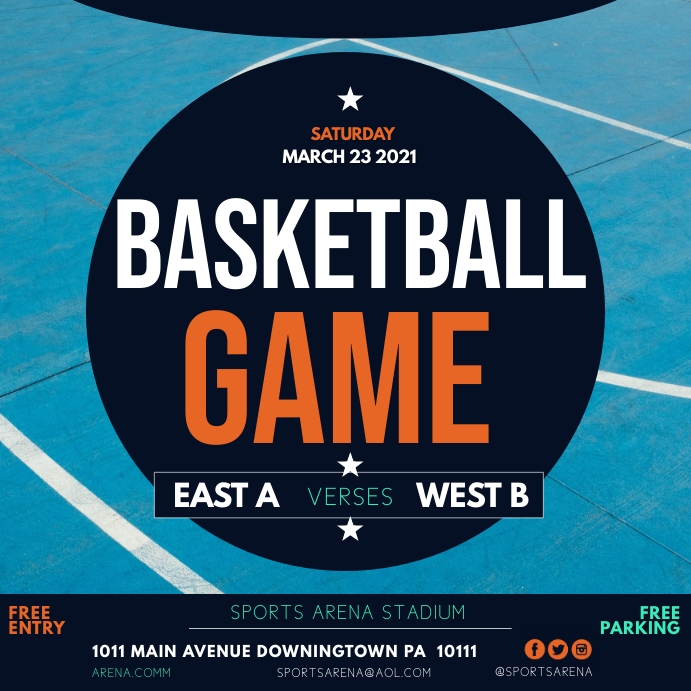 Basketball Game Template | PosterMyWall