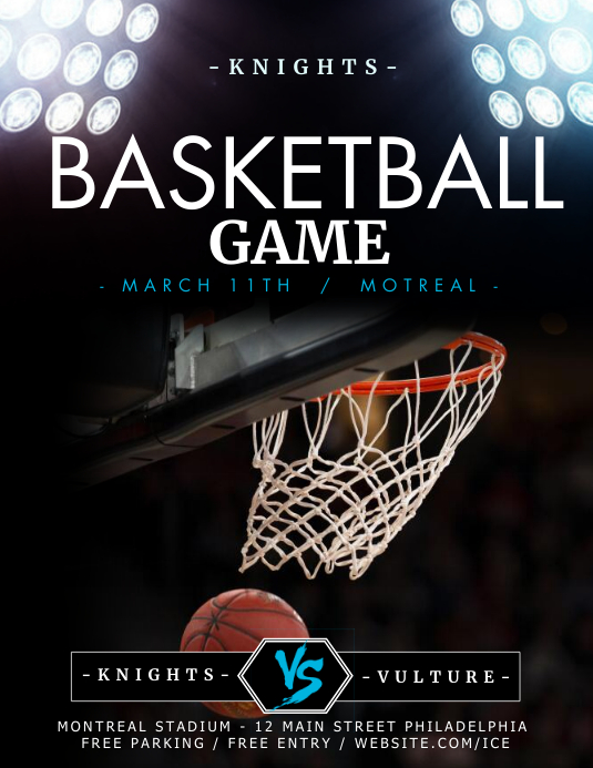 Basketball Game Template | PosterMyWall