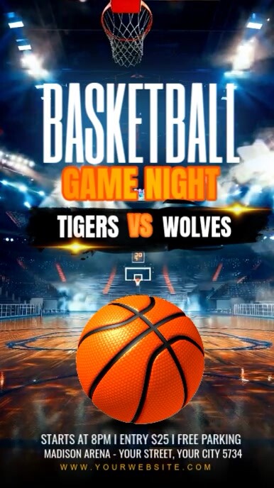 Basketball game night Template | PosterMyWall