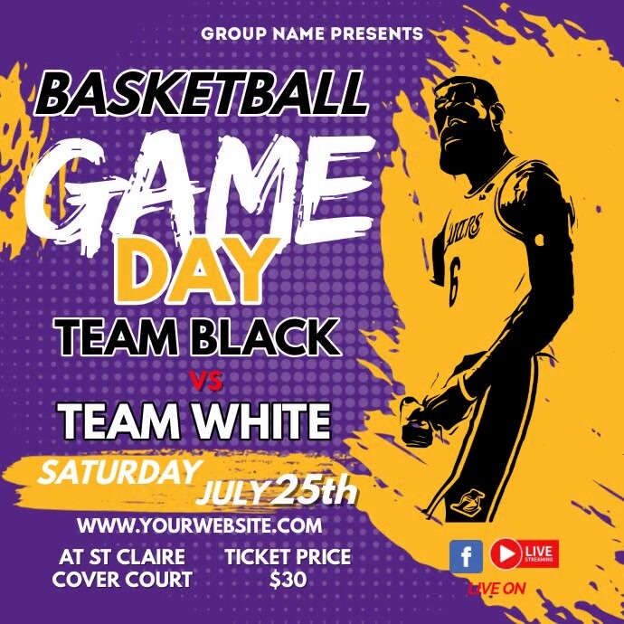 Basketball Game Template | PosterMyWall