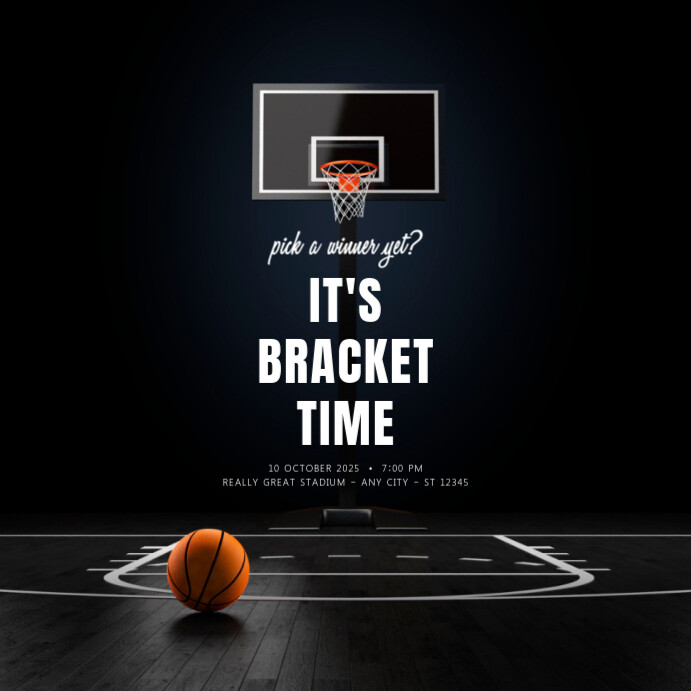 Basketball Game Time Announcement Instagram Post Template | PosterMyWall