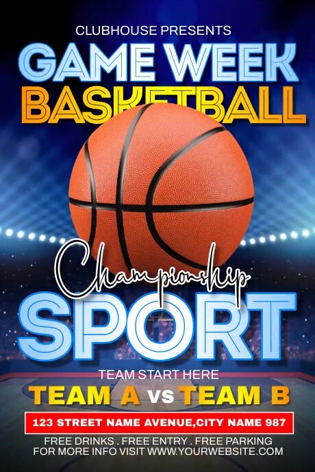 Basketball Game Week Template | PosterMyWall