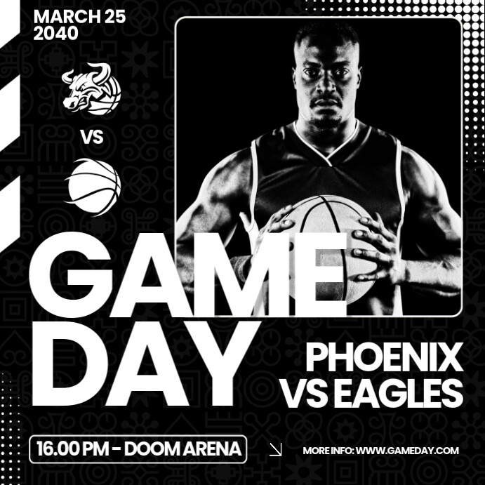 Copy of Basketball Gameday Instagram Post Design | PosterMyWall