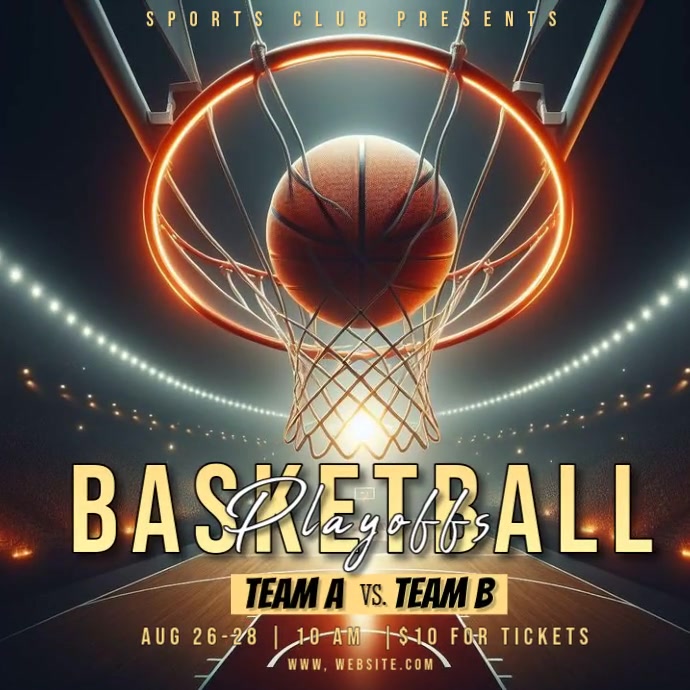 Copy of Basketball Glory: Playoff Madness Begins | PosterMyWall