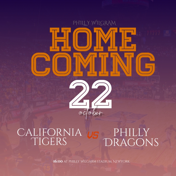 BASKETBALL HOMECOMING MATCH FLYER Template | PosterMyWall