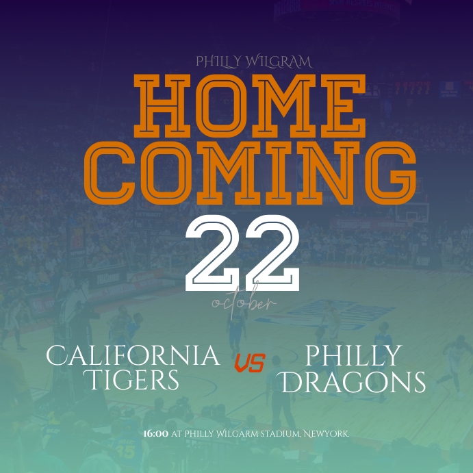 BASKETBALL HOMECOMING MATCH FLYER Template | PosterMyWall
