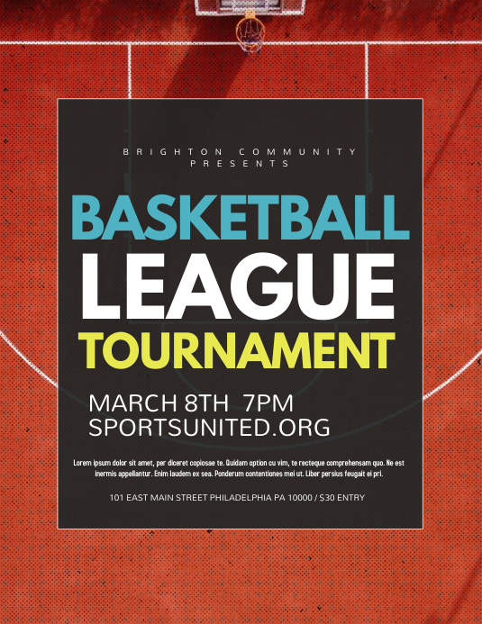 Basketball League Template | PosterMyWall