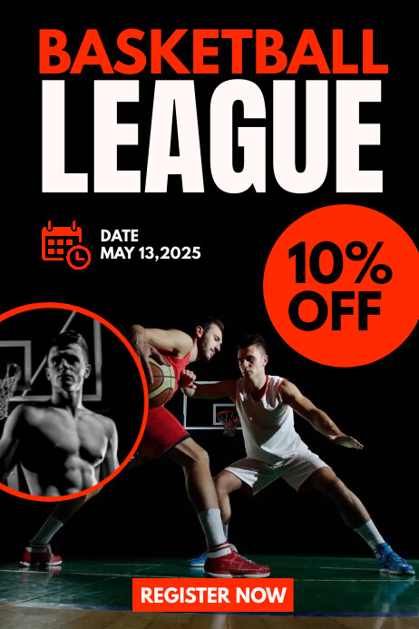 BASKETBALL LEAGUE.A Template | PosterMyWall