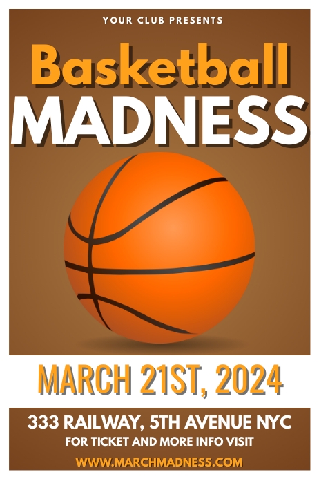 Basketball Madness Template | PosterMyWall
