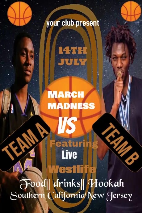 Basketball march madness Templat | PosterMyWall