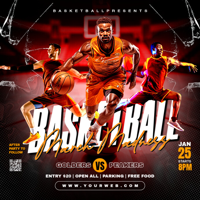 Basketball march madness template | PosterMyWall