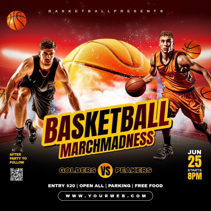 Basketball march madness template | PosterMyWall