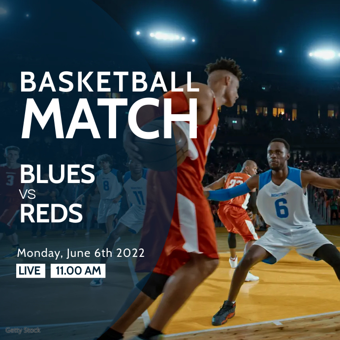 Copy of basketball match advertisement instagram post | PosterMyWall