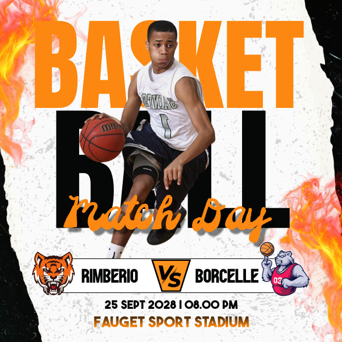Basketball Match Day Template | PosterMyWall