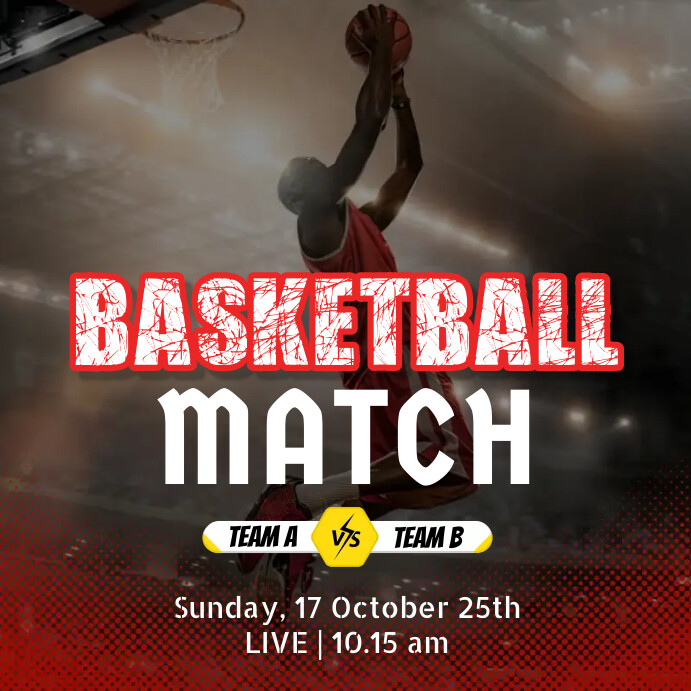 Basketball Match Day Template | PosterMyWall
