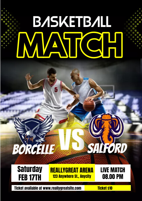 Basketball Match Day Template | PosterMyWall