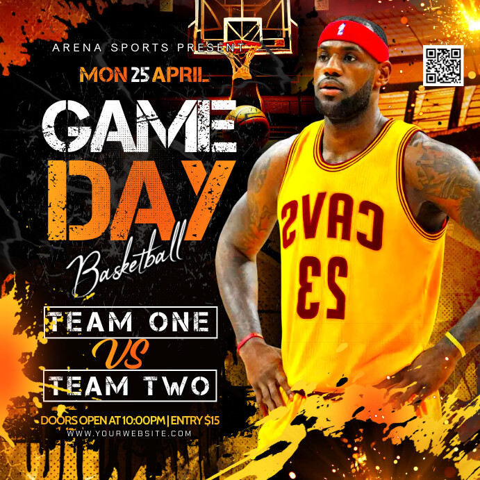 Basketball match day flyer Template | PosterMyWall
