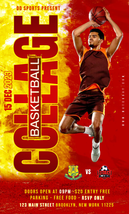 Copy of Basketball match day poster (1) | PosterMyWall