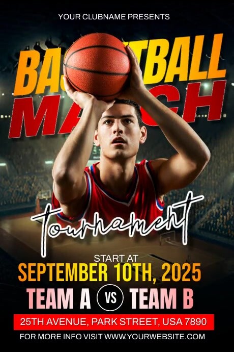 Modèle Basketball Match | PosterMyWall